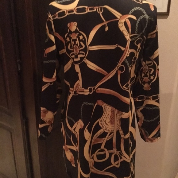 Tops | In Now Black Chain Print Dress Or Tunic | Poshmark